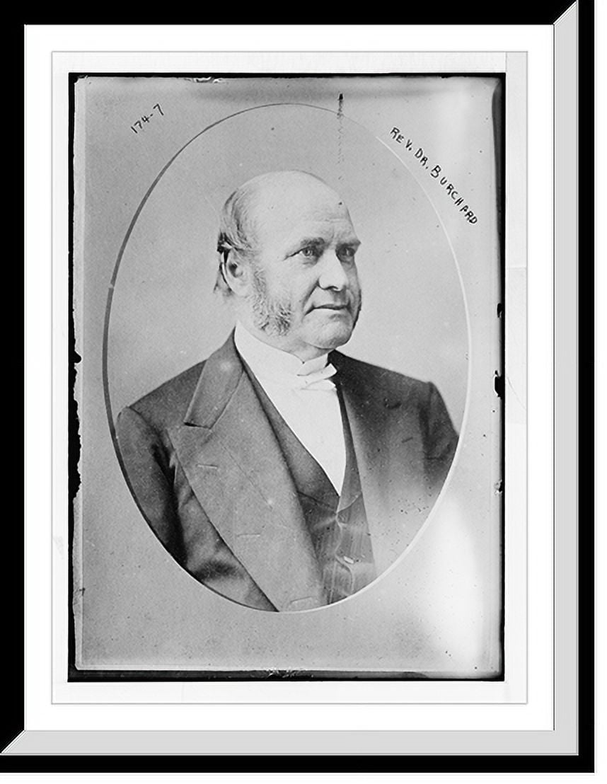 Historic Framed Print, Rev. Dr. Burchard, cameo portrait, 17-7/8" x 21 ...