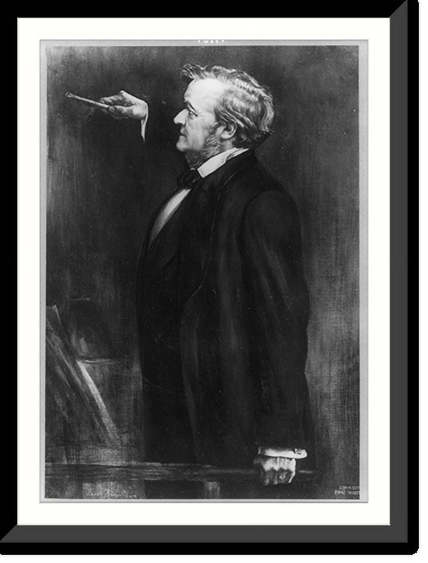 Historic Framed Print, [Richard Wagner, 1813-1883, half-length portrait ...