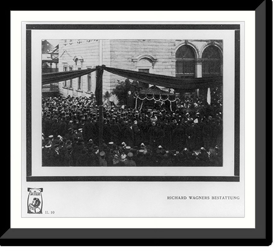 Historic Framed Print, [Richard Wagner, 1813-1883; scene at funeral ...