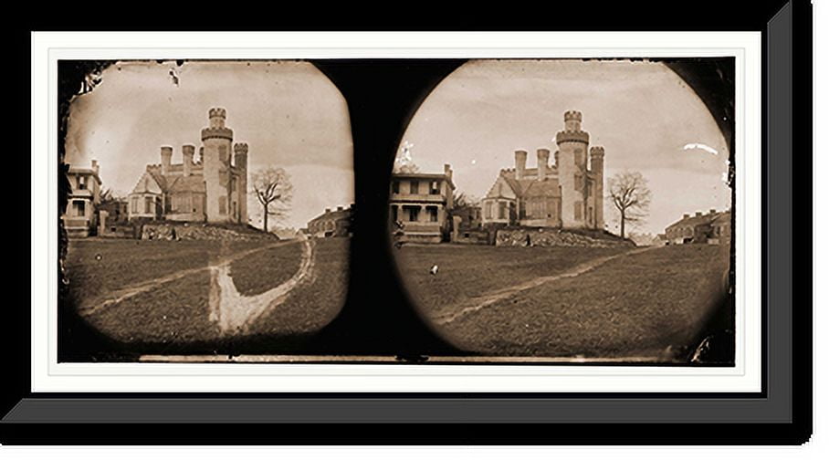 Historic Framed Print, Richmond Virginia. Pratts castle on Gambles Hill ...