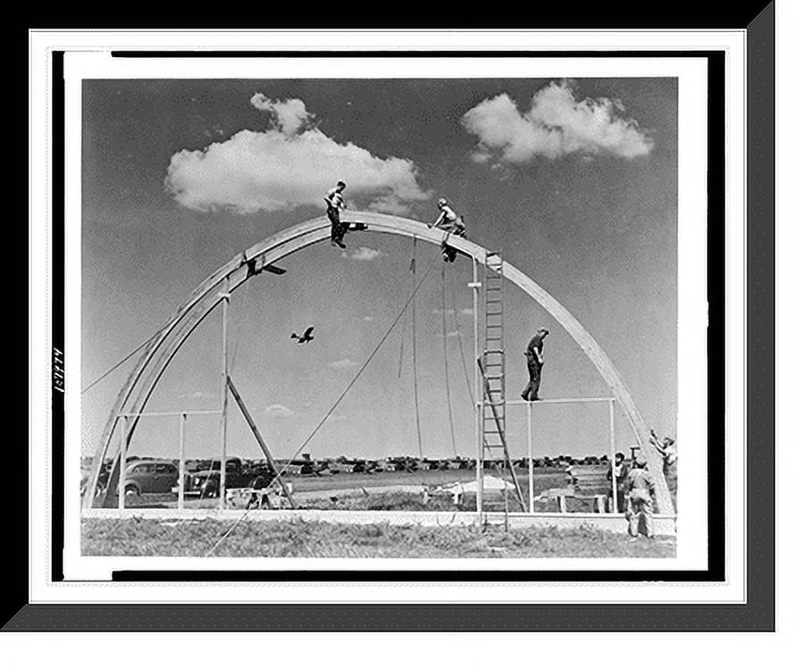 Historic Framed Print, Rilco glued laminated wooden arches for Howard ...