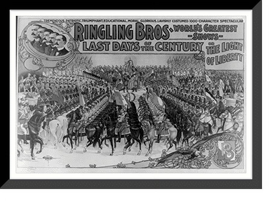 Historic Framed Print, Ringling Bros World's Greatest Shows - Last days ...