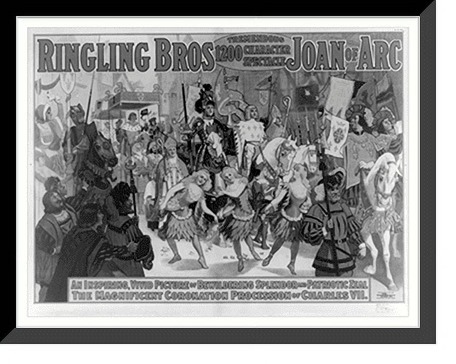 Historic Framed Print, Ringling Bros. tremendous 1200 character ...