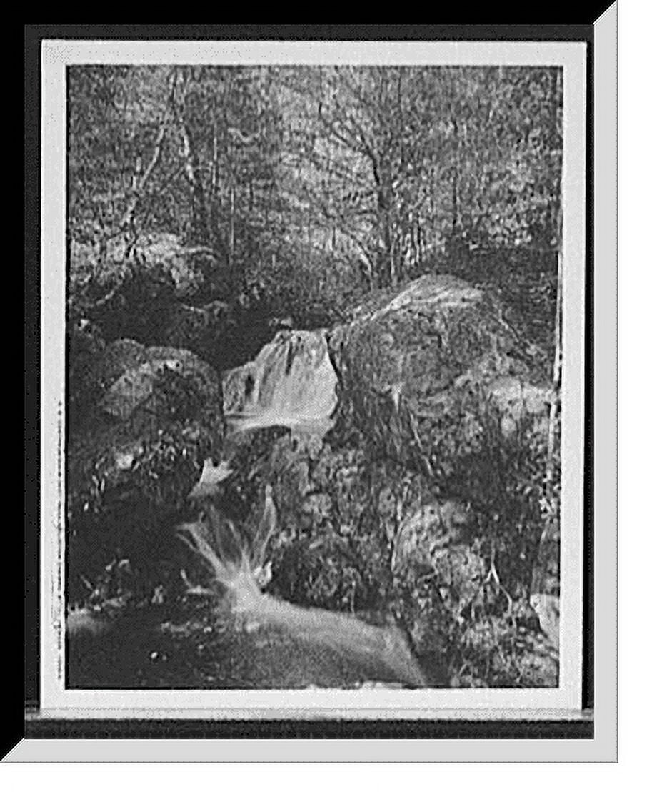 Historic Framed Print, Roaring falls, Ossipee Mountain Park ...