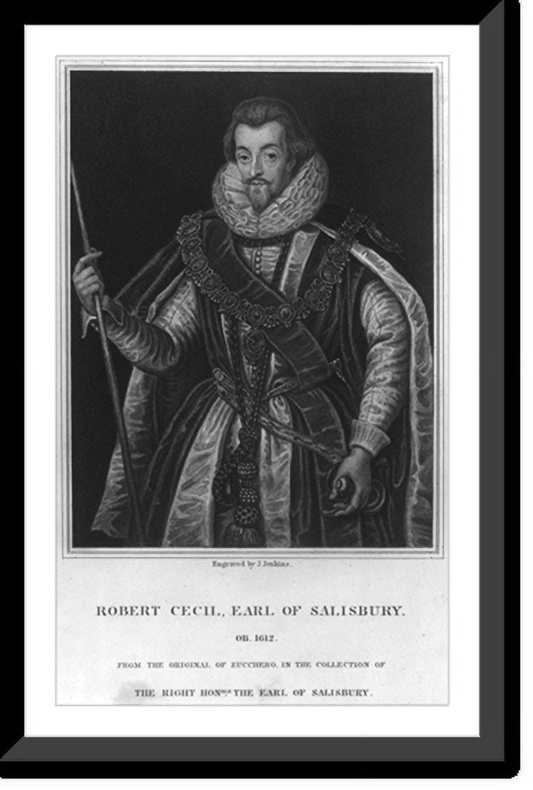 Historic Framed Print, [Robert Cecil, 14th Earl of Salibury, 1563-1612 ...