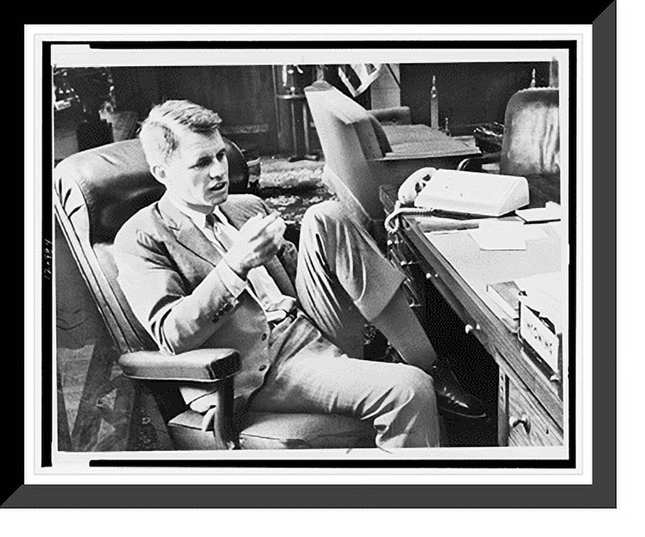 Historic Framed Print, [Robert F. Kennedy, full-length portrait, seated ...
