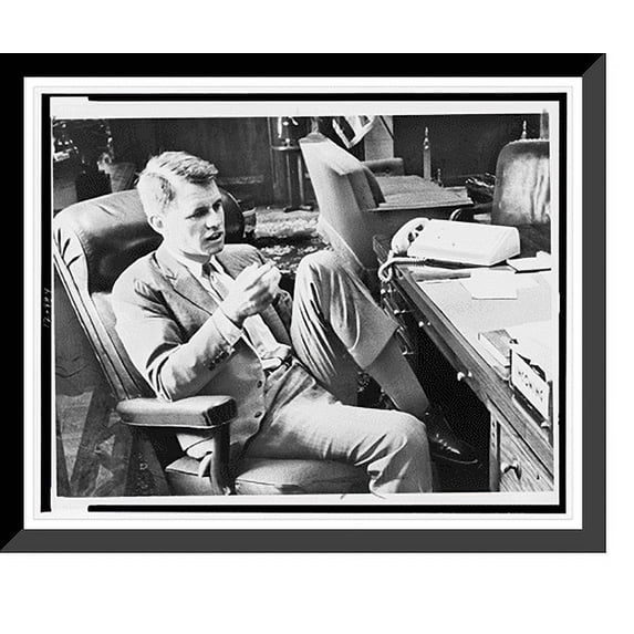 Historic Framed Print, [Robert F. Kennedy, full-length portrait, seated ...