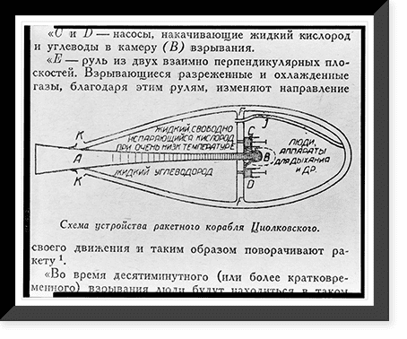 Historic Framed Print, [Rocket for space flight as imagined by ...