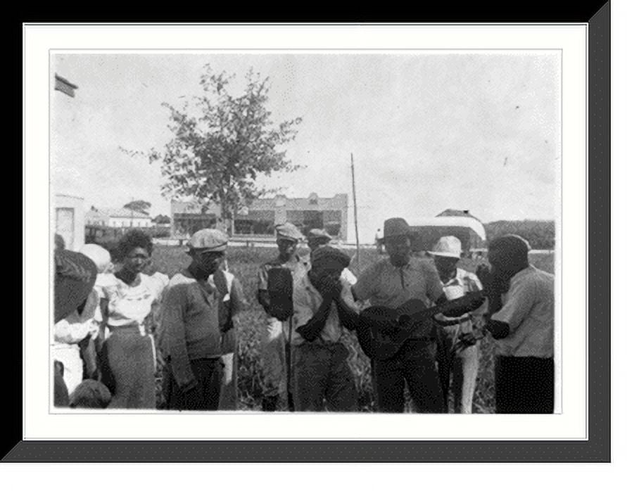 Historic Framed Print, [Roger Mathews (harmonica), Willie Flowers ...