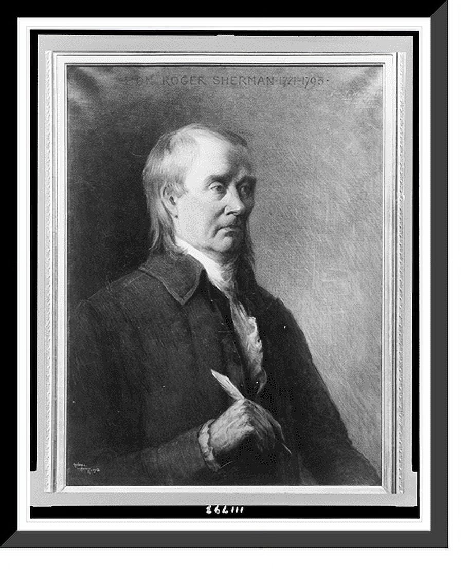 Historic Framed Print, [Roger Sherman, half-length portrait, facing ...