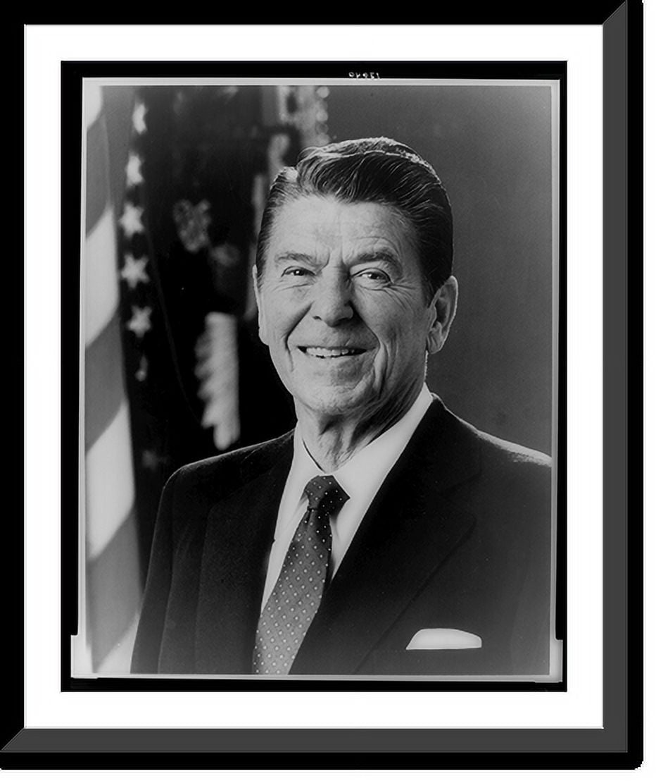 Historic Framed Print, [Ronald Reagan, head-and-shoulders portrait ...