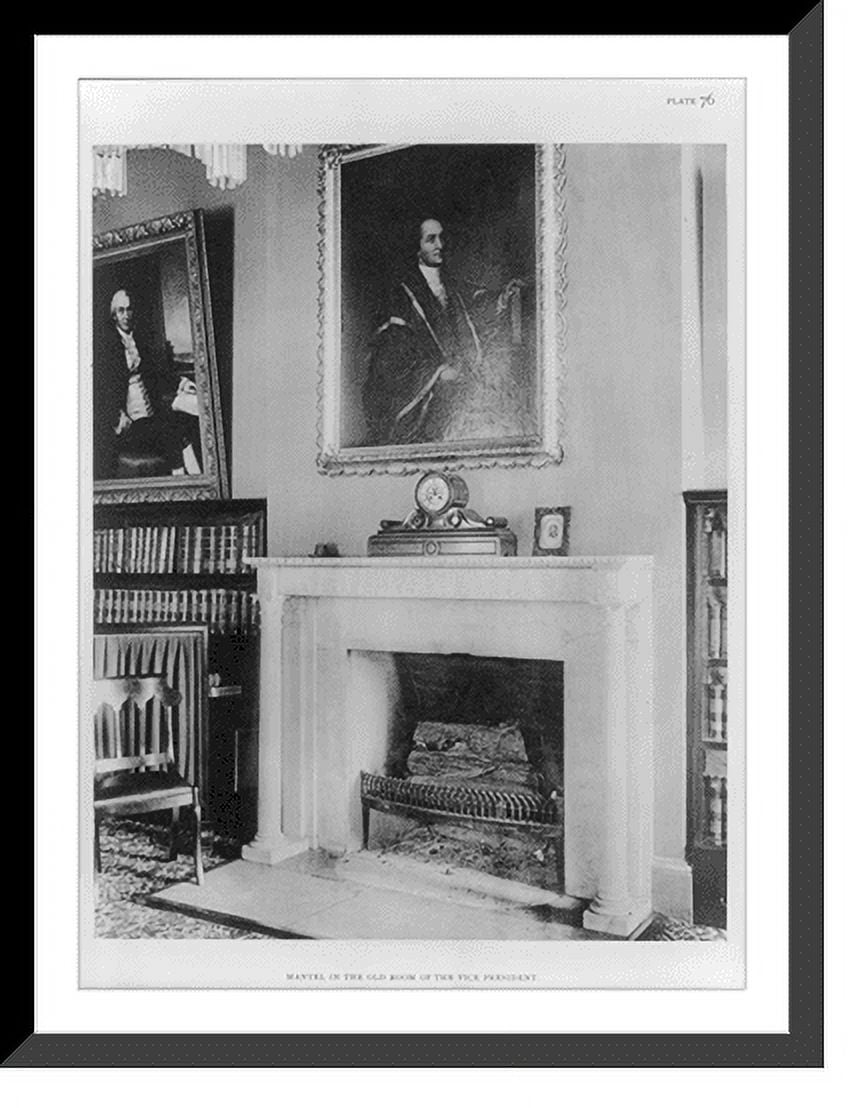 Historic Framed Print, [Rooms in the U.S. Capitol: Mantel in the old ...