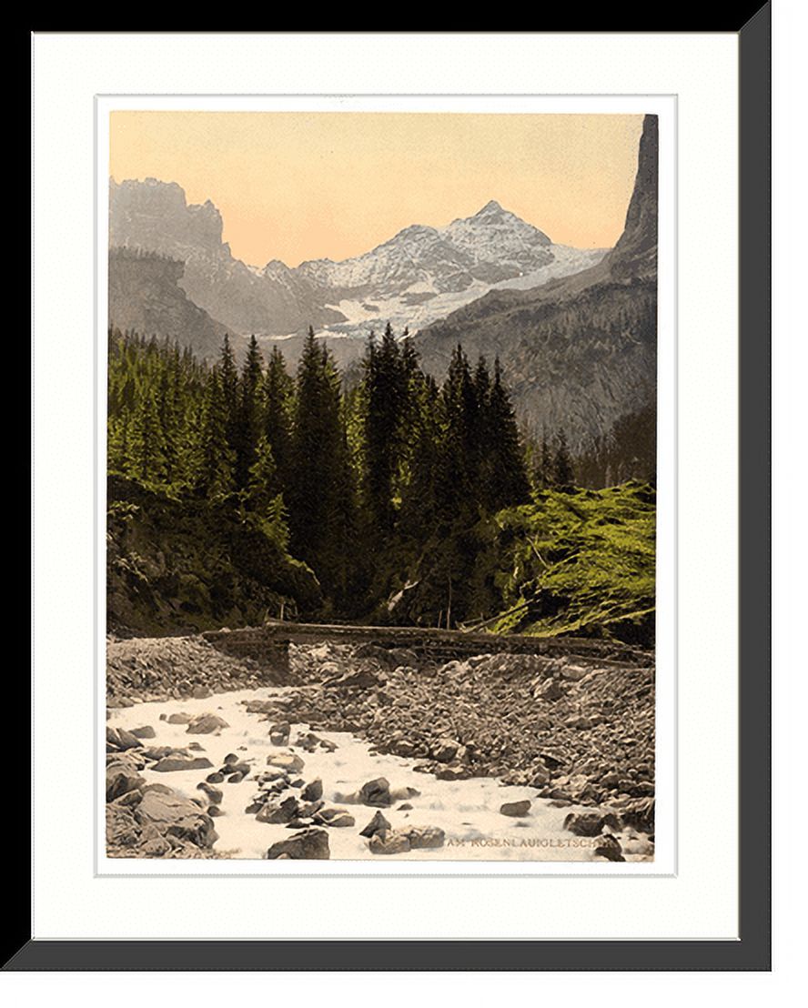 Historic Framed Print, Rosenlaui Glacier and Gorge Bernese Oberland ...