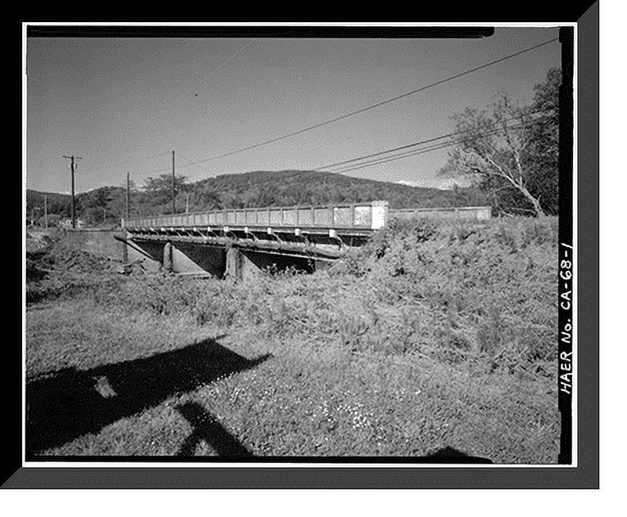 Historic Framed Print, Rowdy Creek Bridge, Spanning Rowdy Creek at Fred ...