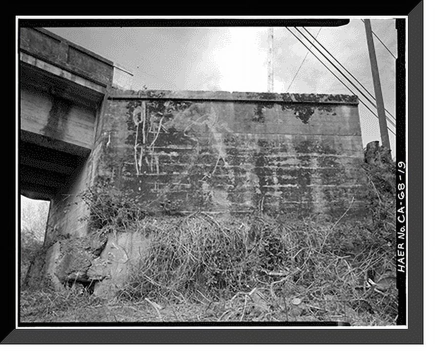 Historic Framed Print, Rowdy Creek Bridge, Spanning Rowdy Creek at Fred ...