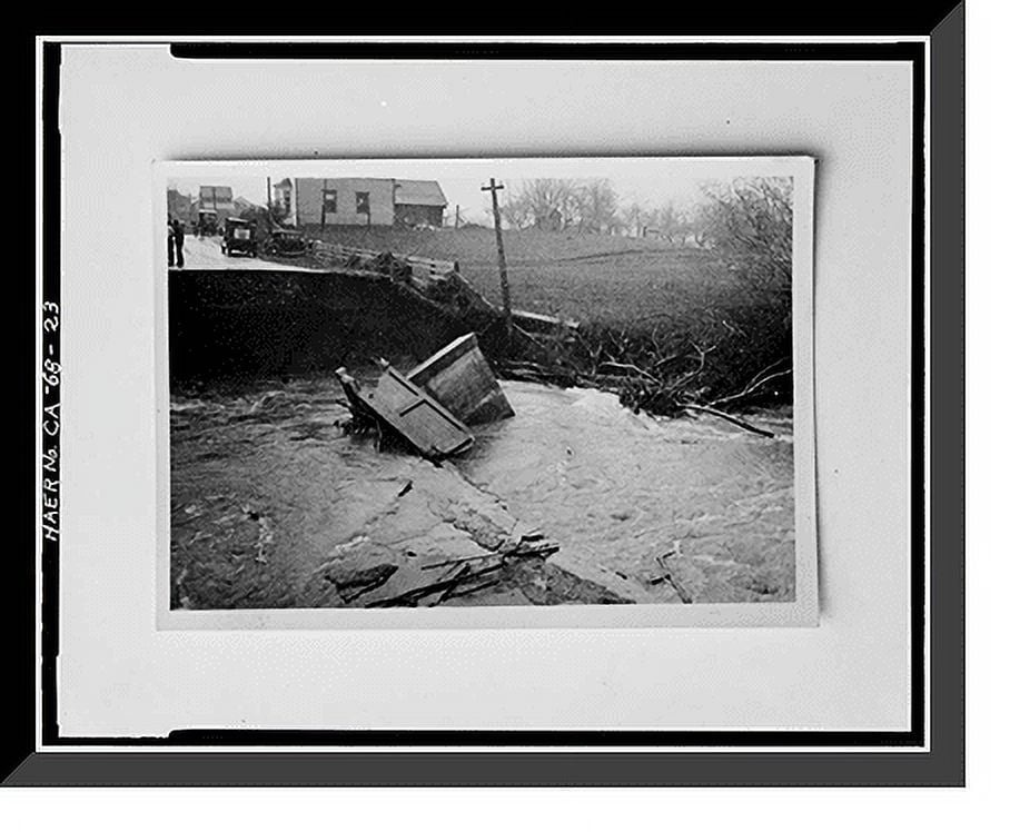 Historic Framed Print, Rowdy Creek Bridge, Spanning Rowdy Creek at Fred ...