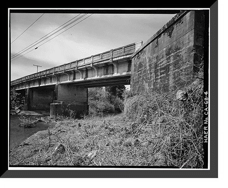 Historic Framed Print, Rowdy Creek Bridge, Spanning Rowdy Creek at Fred ...