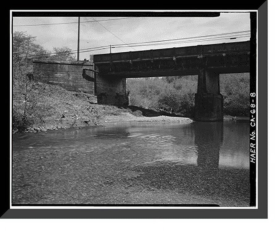 Historic Framed Print, Rowdy Creek Bridge, Spanning Rowdy Creek at Fred ...