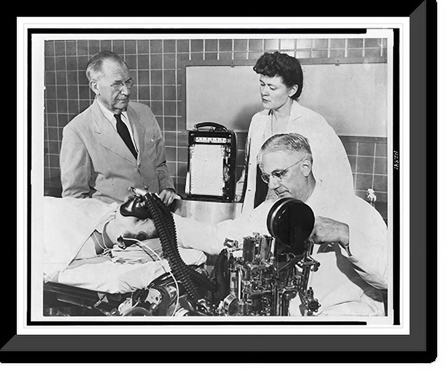 Historic Framed Print, [Roy D. McClure (left), Vivian G. Behrmann and Frank W. Hartman of the ...