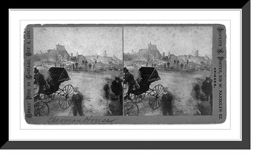 Historic Framed Print, Ruins after the great fire of Oct. 1871, Chicago ...