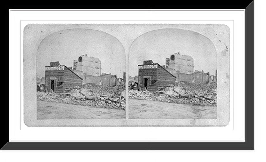 Historic Framed Print, Ruins after the great fire of Oct. 1871, Chicago ...