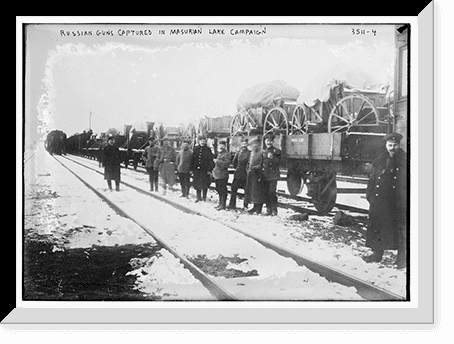 Historic Framed Print, Russ guns captured in Masurian Lake Campaign, 17 ...