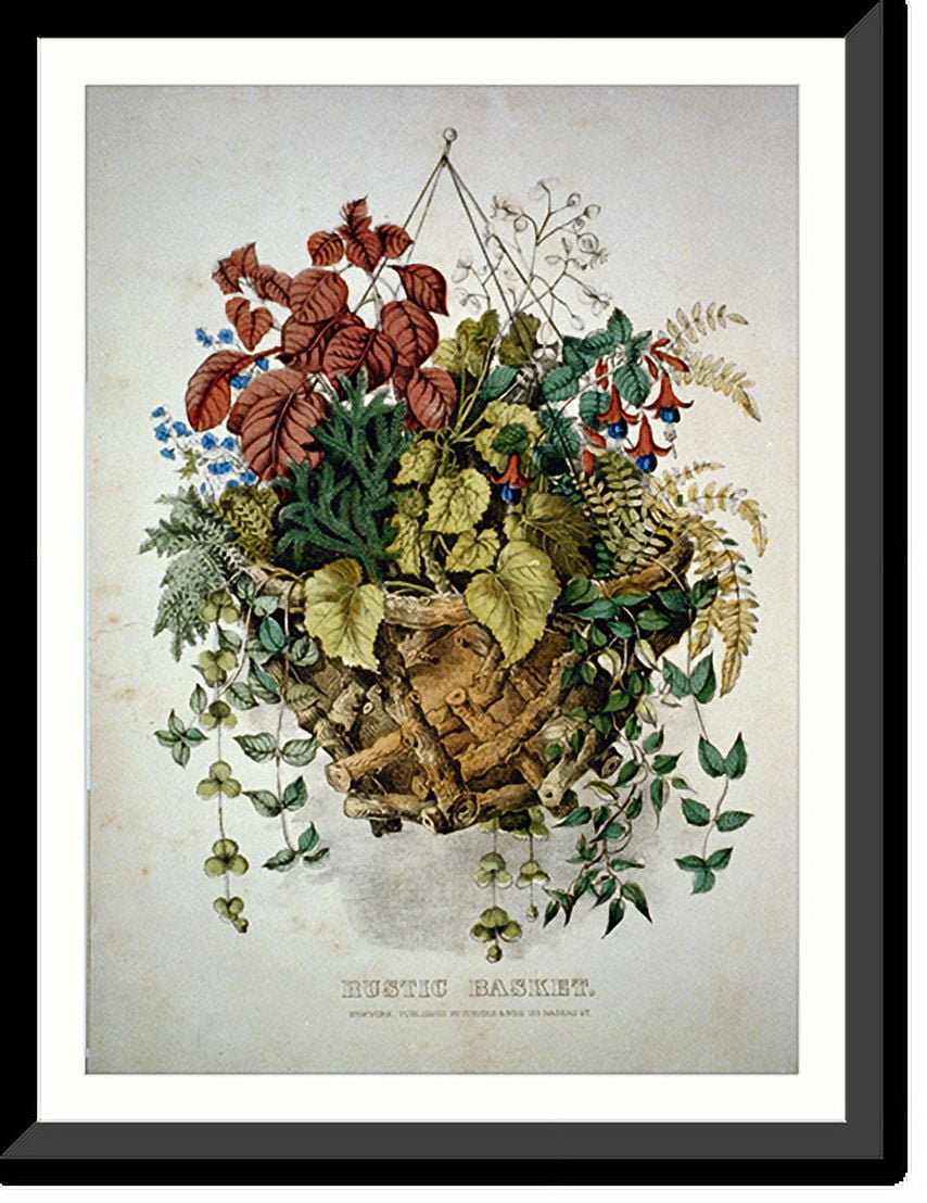 Historic Framed Print, Rustic basket - 2, 17-7/8" x 21-7/8" - Walmart.com