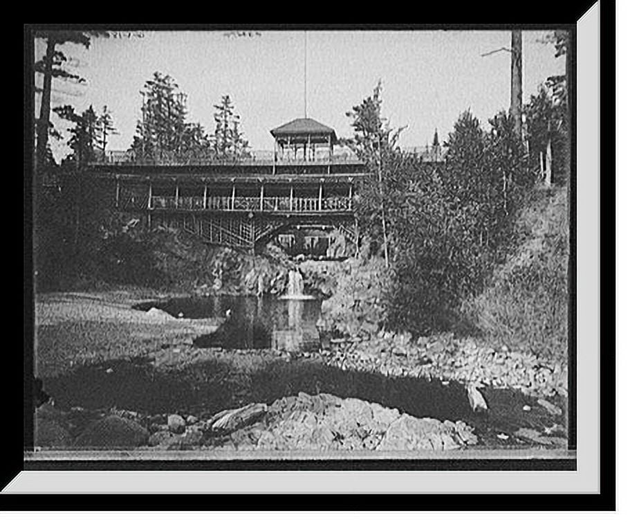 Historic Framed Print, [Rustic bridge in Lester Park, Duluth, Minn ...