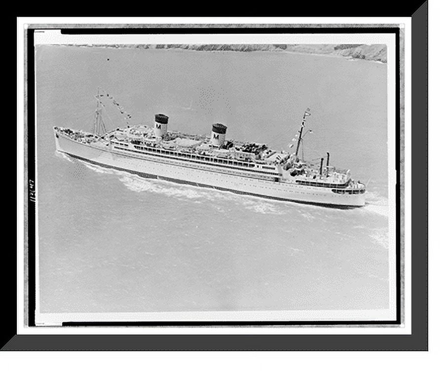 Historic Framed Print, S.S. Lurline, flagship of the Matson Line fleet ...