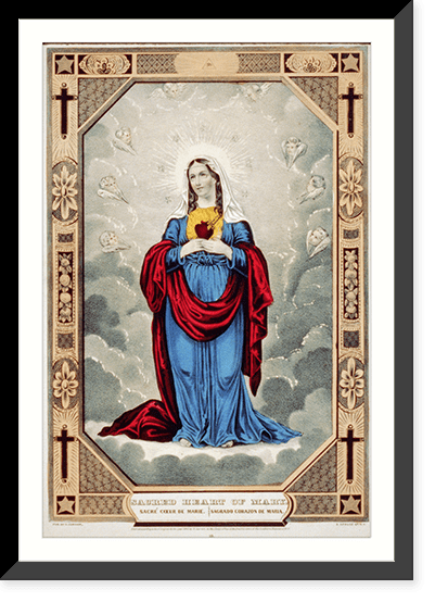 Historic Framed Print, Sacred heart of Mary: sacre ́coeur de Marie ...