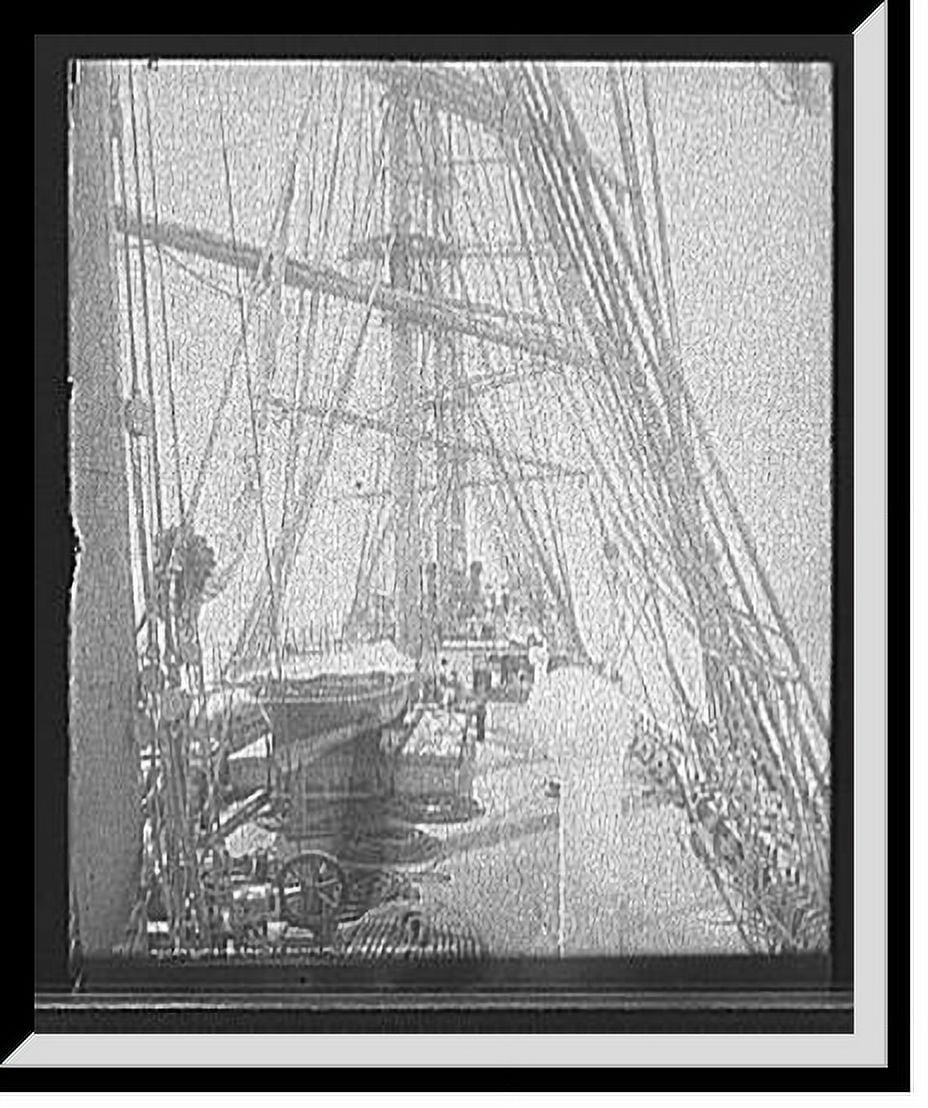 Historic Framed Print, Sailing ship R.C. Rickmers, deck view, looking ... Historic Framed Print, Sailing ship R.C. Rickmers, deck view, looking ...