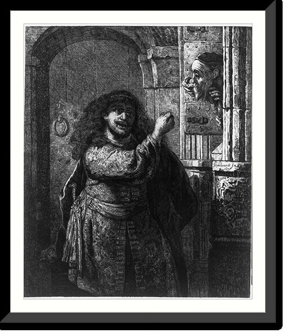 Historic Framed Print, Samson threatening his father-in-law, 17-7/8" x ...