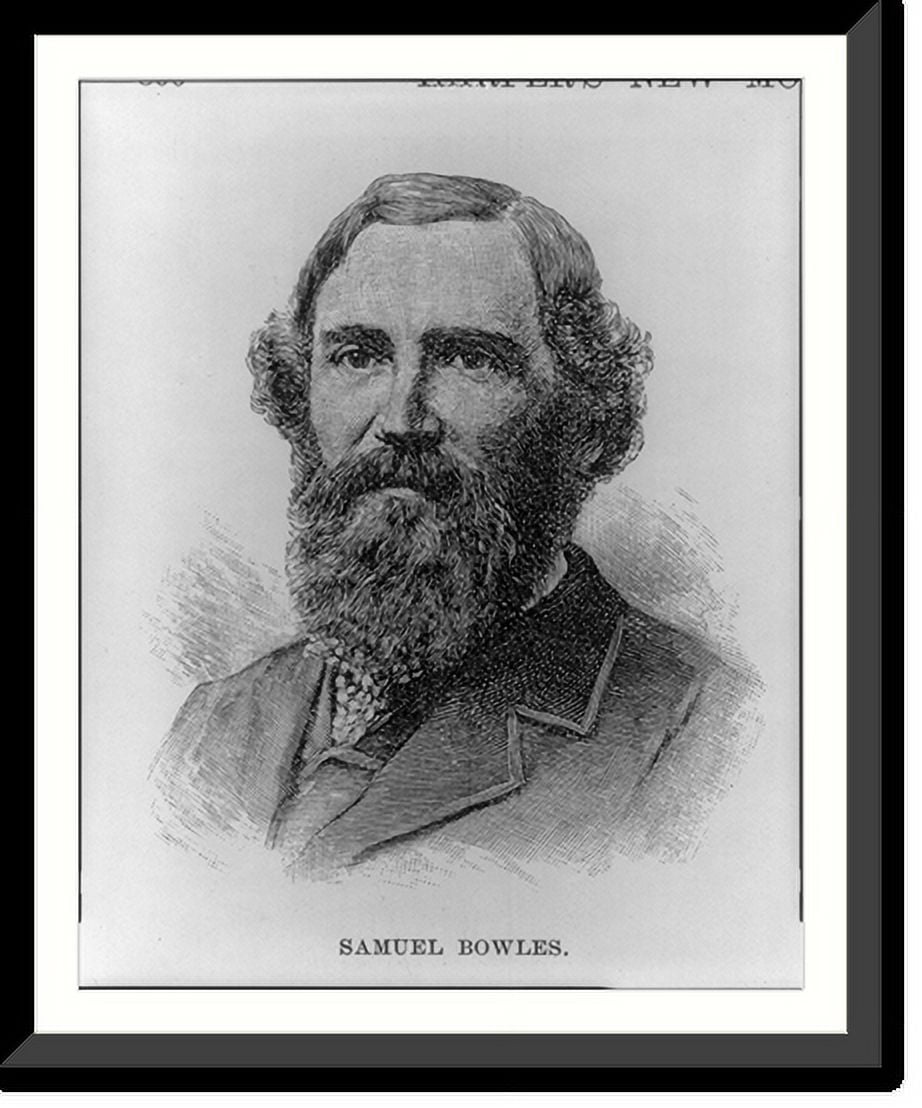 Historic Framed Print, [Samuel Bowles, 1826-1878, bust portrait, facing ...