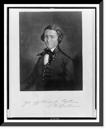 Historic Framed Print, [Samuel Hamilton Walker, half-length portrait ...