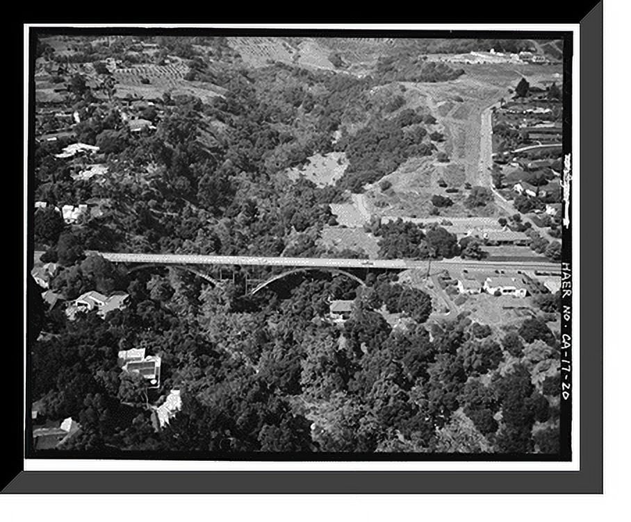 Historic Framed Print, San Roque Canyon Bridge, State Highway 192, Santa Barbara, Santa Barbara ...