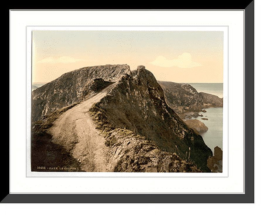 Historic Framed Print, Sark the Coupee Channel Islands England, 17-7/8 ...