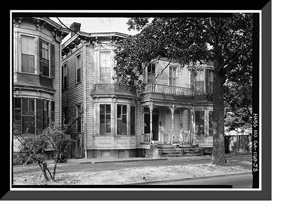Historic Framed Print, Savannah Victorian Historic District, Bounded by ...
