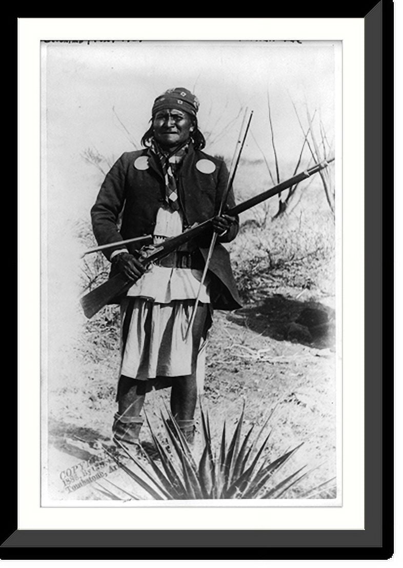Historic Framed Print, [Scene in Geronimo's camp...before surrender to ...