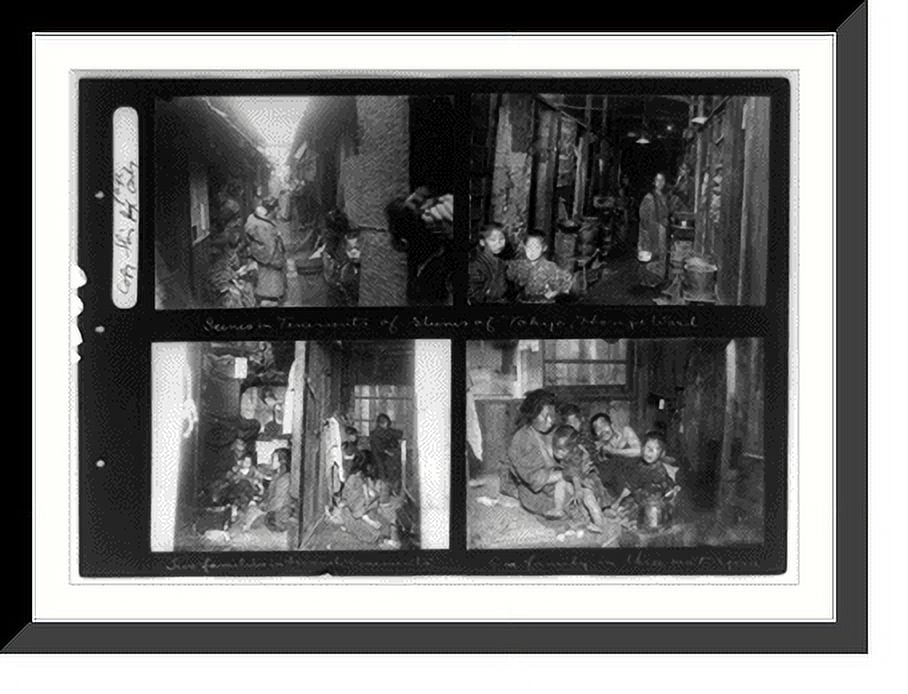 Historic Framed Print, Scenes in tenements of slums of Tokyo, Honjo ...