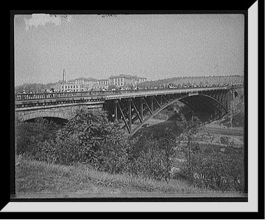 Historic Framed Print, [Schenley Park (Panther Hollow) Bridge and the ...