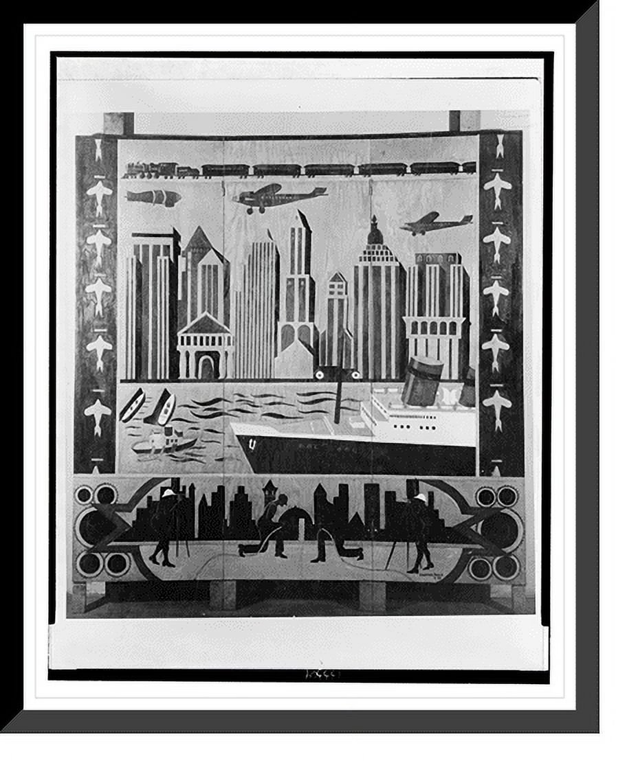Historic Framed Print, Screen - Metropolitan skyline.by Chester Dames ...