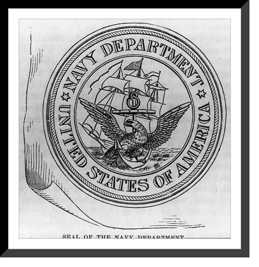 Historic Framed Print, [Seal of Navy Dept.], 17-7/8" x 21-7/8" - Walmart.com