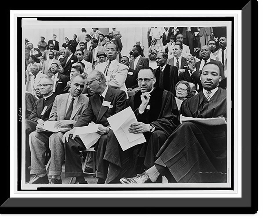 Historic Framed Print, [Seated on speakers' platform at May 17 Prayer ...