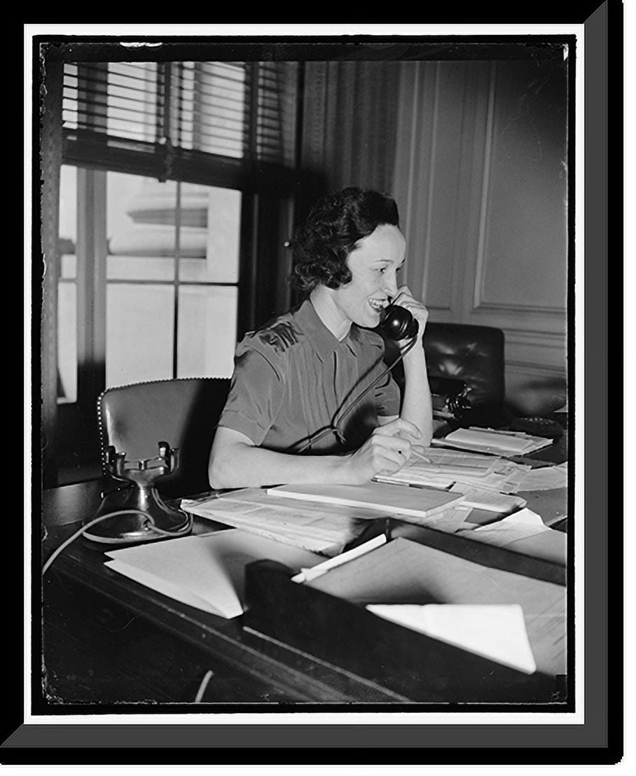 Historic Framed Print, Secretary to Elmer Andrews, Miss Pope, 17-7/8" x ...