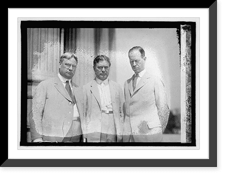 Historic Framed Print, Senator Hiram Johnson, Wm. E. Borah & Medire ...
