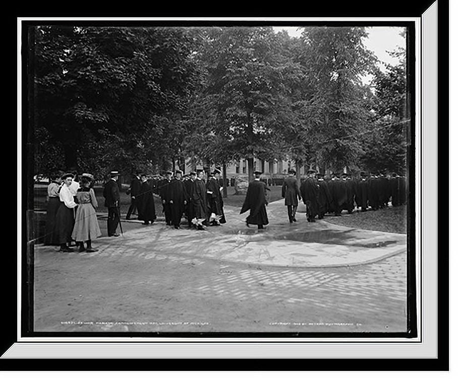 Historic Framed Print, Senior parade, commencement day, University of ...