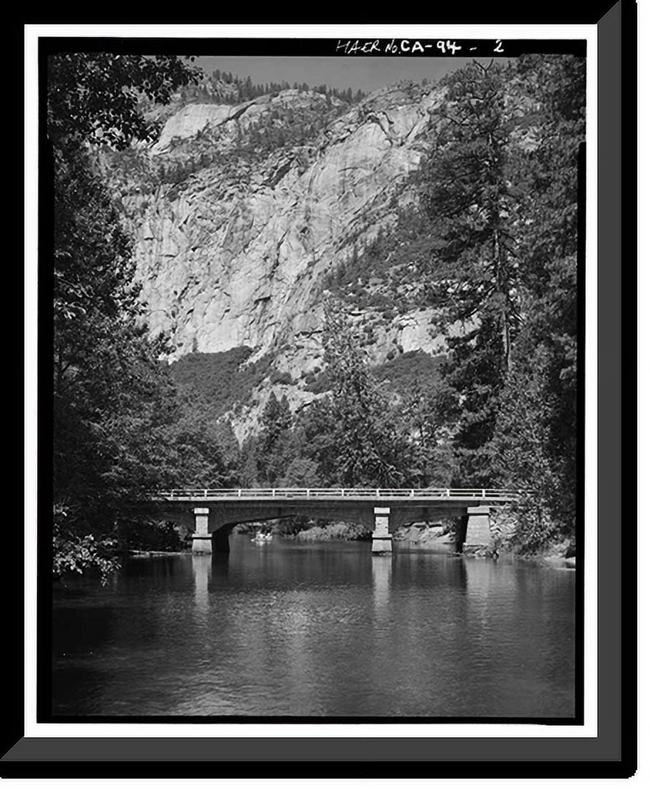 Historic Framed Print, Sentinel Bridge, Spanning Merced River on Sentinel Bridge Crossover ...