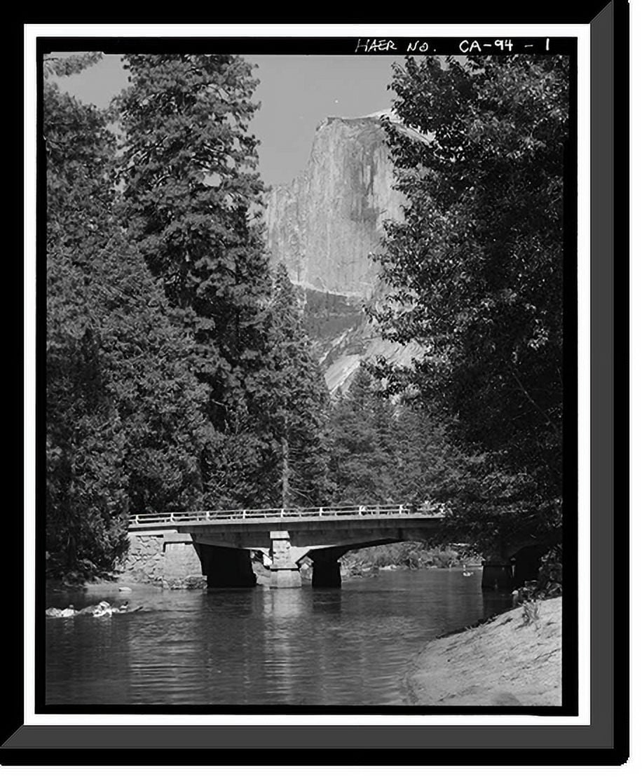 Historic Framed Print, Sentinel Bridge, Spanning Merced River on ...