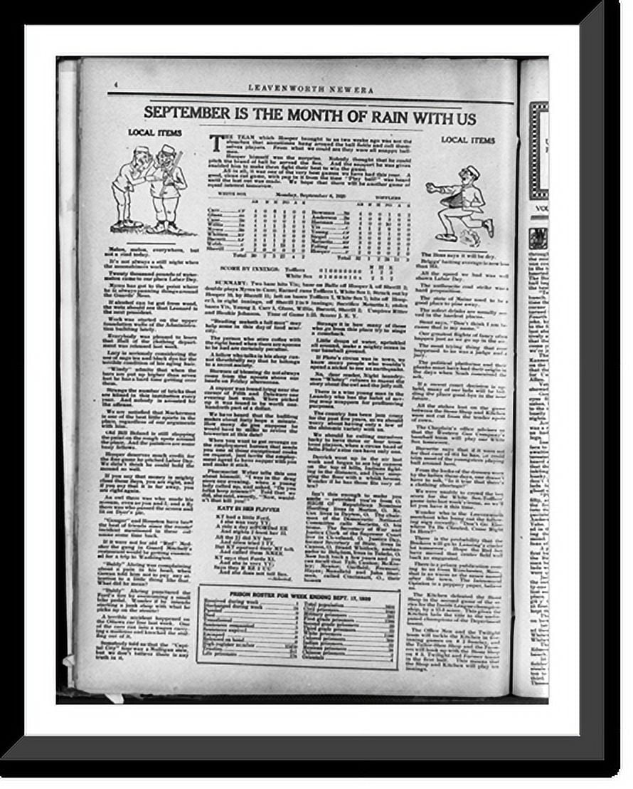 Historic Framed Print, September is the month of rain with us, 17-7/8 ...