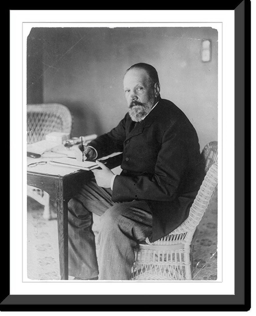 Historic Framed Print, Sergei Witte in his room at the Wentworth Hotel ...